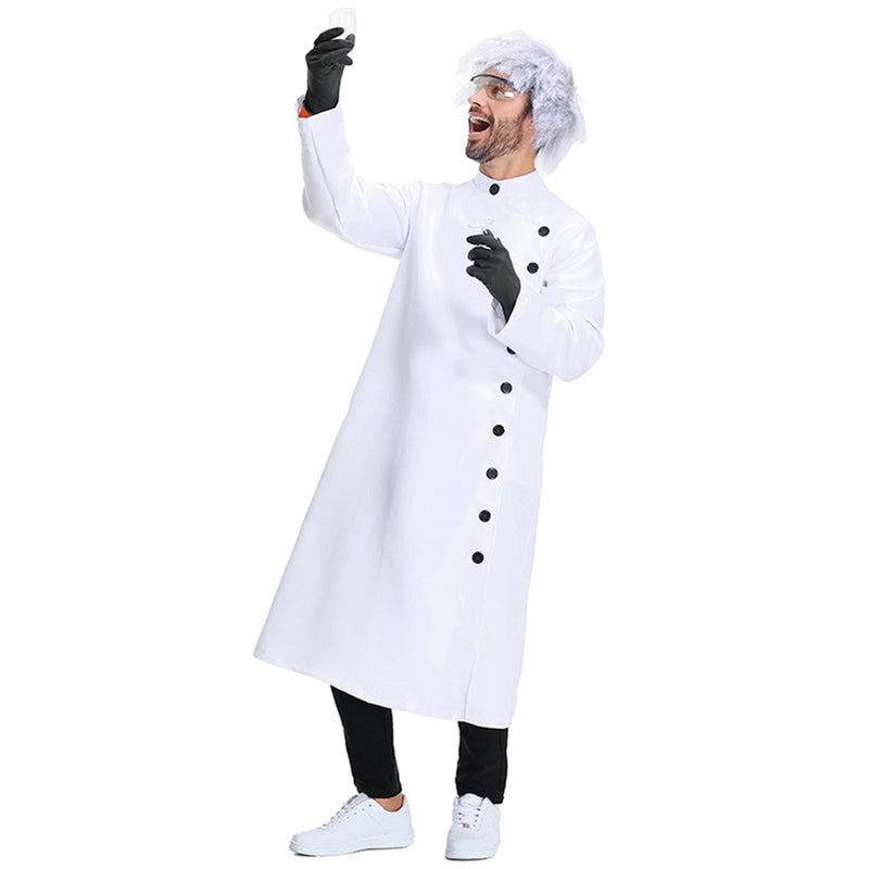 Adult Crazy Scientist Cosplay Costume Terror Laboratory Researcher ...