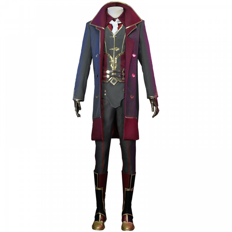 Arcane：League of Legends Silco Cosplay Costume Mens Black Outfits ...