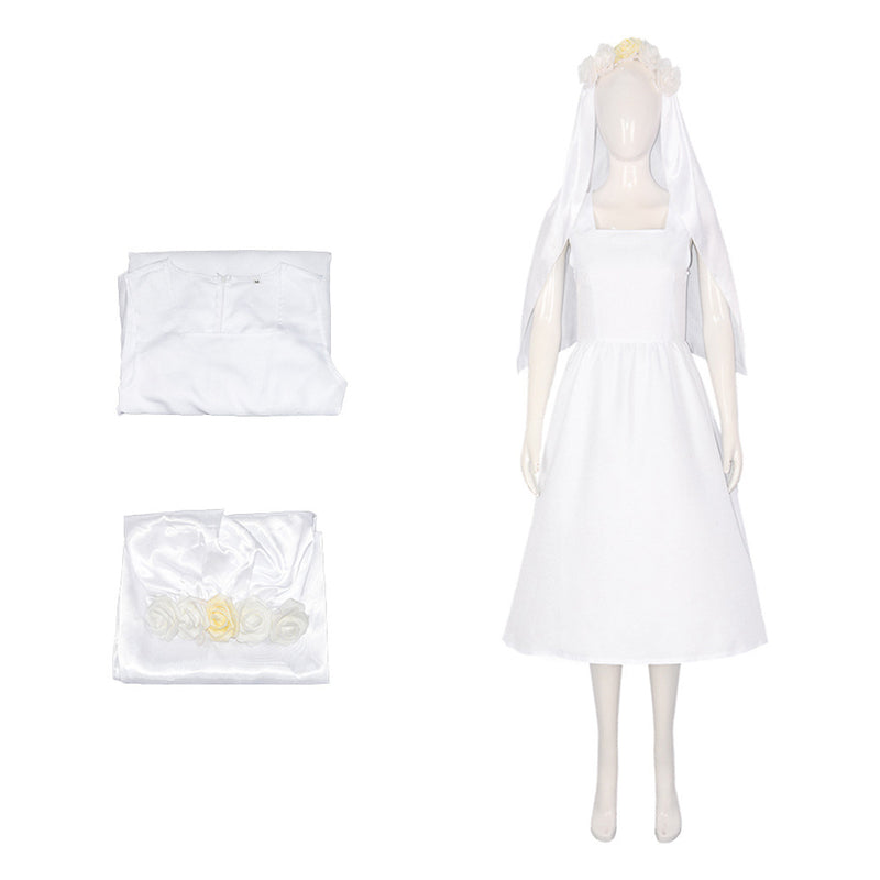 TV Series Fallout 4 Lucy MacLean Cosplay Costume Ghost Bride White ...