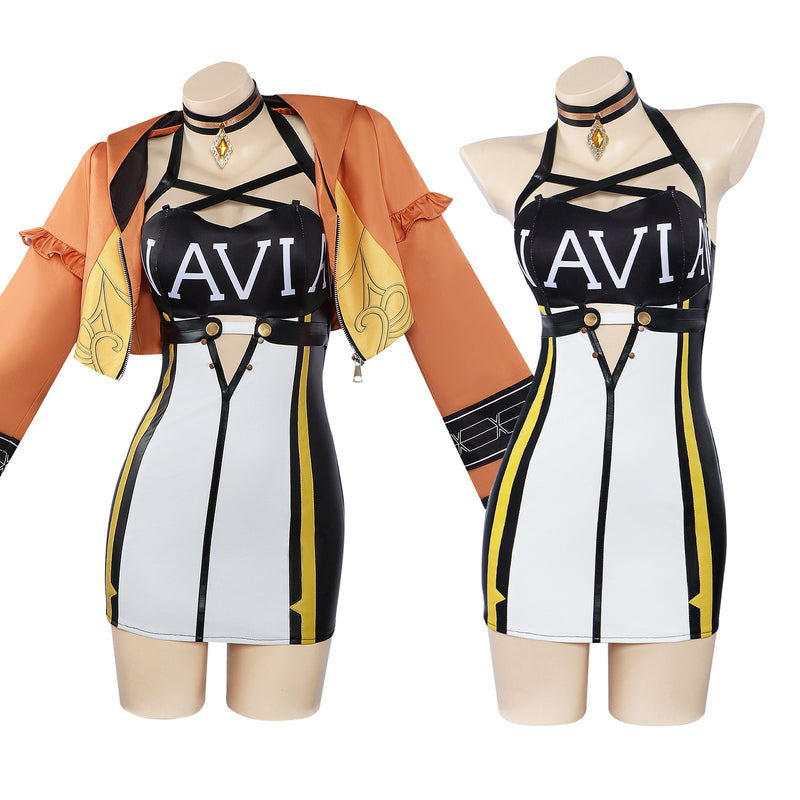Genshin Impact Navia Racing Suit Cosplay Costume Motorcycle Spicy Girl ...