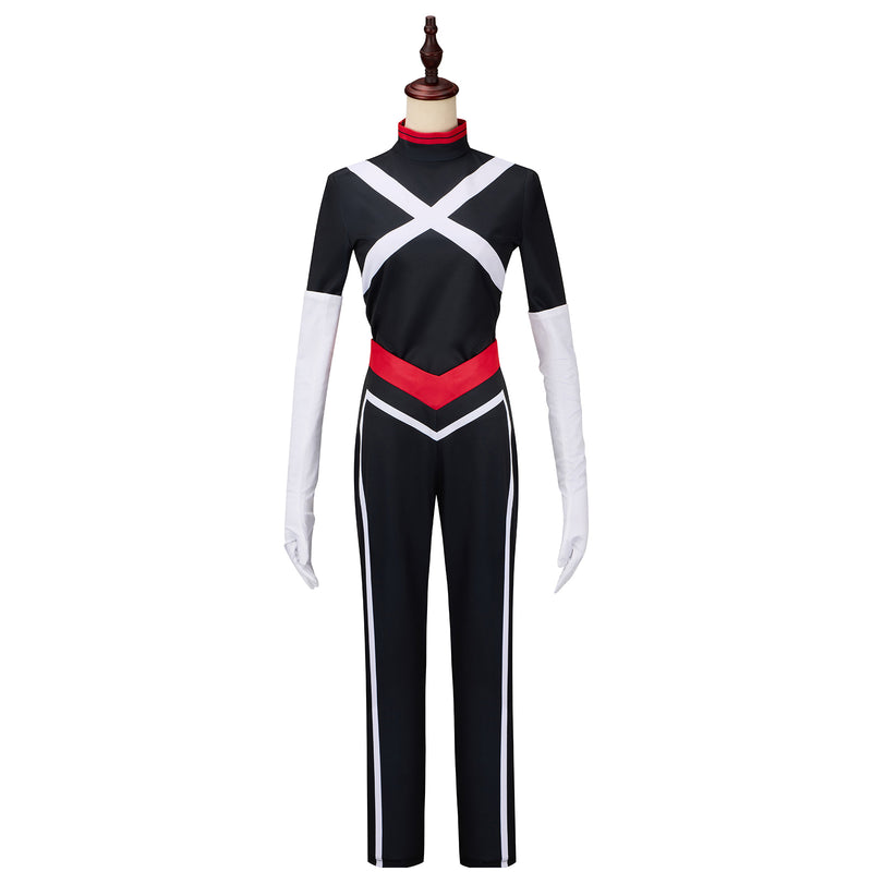 Hazbin Hotel Vaggie Cosplay Costume Black Full Combat Uniform Halloween ...