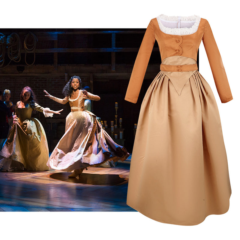 Cosplayflying - Buy Hamilton Musical Angelica Brown Stage Dress Concert ...