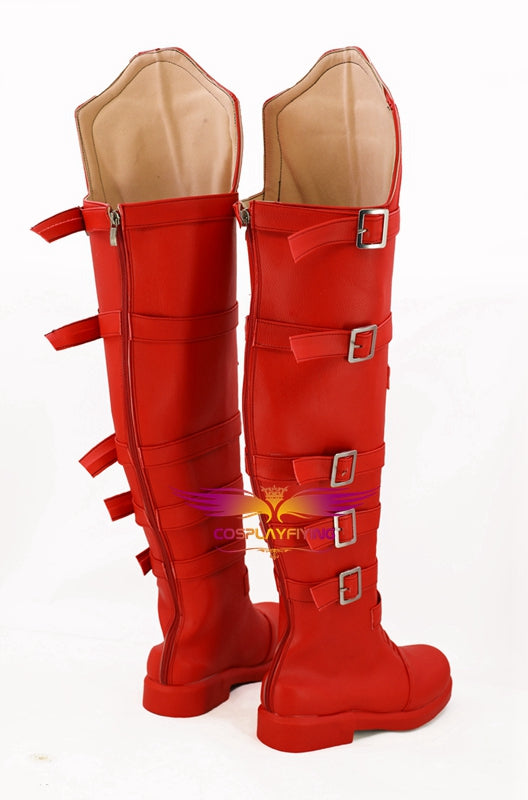 Cosplayflying - Buy Marvel Captain America Marvel V5 Red Cosplay Shoes ...